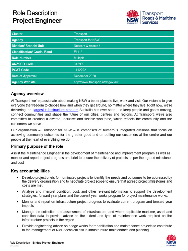 RD Rom Network Assets Project Engineer El1 2 | PDF | Information ...