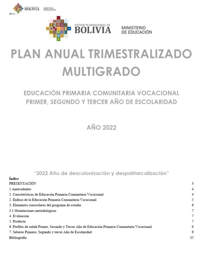 Primaria Presencial Multigrado | PDF | Evaluación | Entorno natural