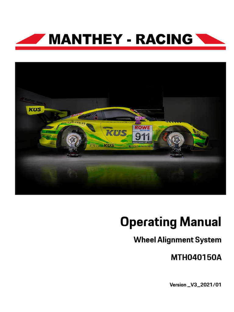 Operating Manual Wheel Alignment System MTH040150A V3 202101 | PDF ...