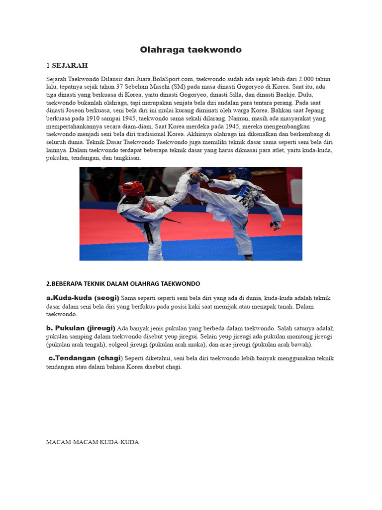 Olahraga Taekwondo | PDF
