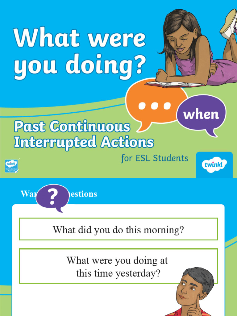 Interrupted Actions - Past Continuous | PDF | Verb | Language Mechanics