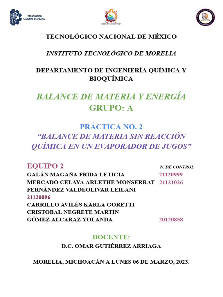 Practica 2, Bme | PDF | Agua | Azúcar