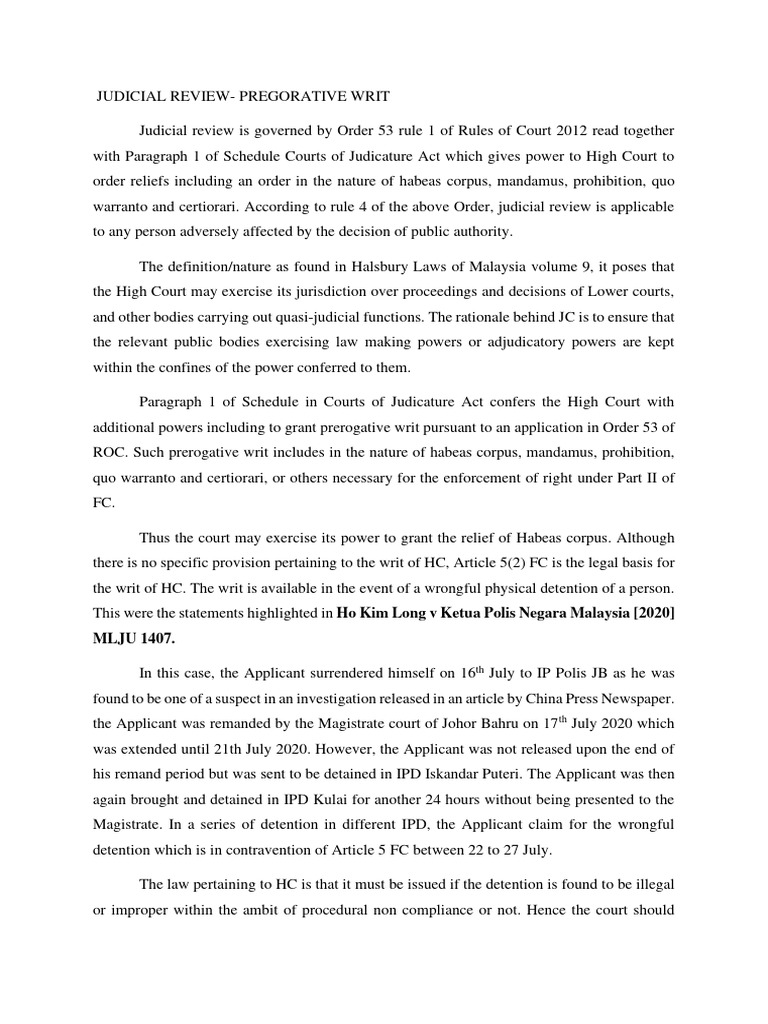 Judicial Review | Download Free PDF | Writ | Certiorari