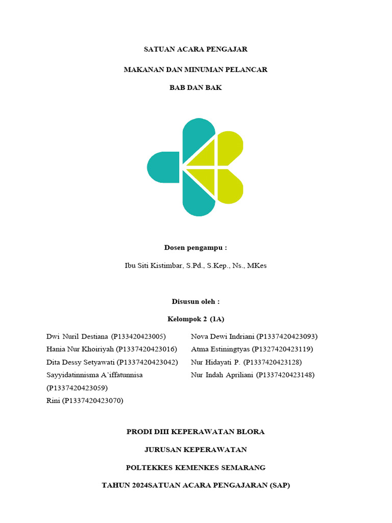 SAP Makanan Dan Minuman Pelancar BAB Dan BAK | PDF | Kesehatan Holistik