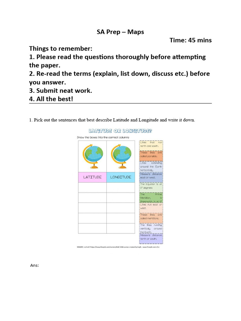 SA Prep - Maps | PDF | Language Arts & Discipline