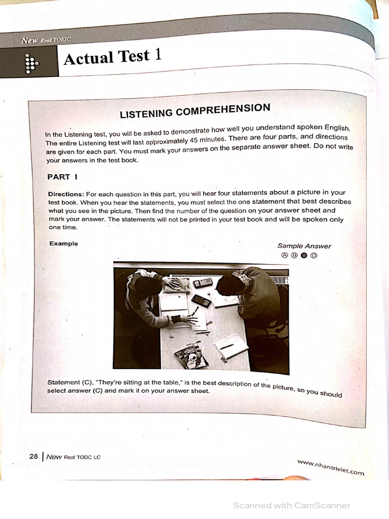 Listening Practice Part 1 TOEIC A (1) (1) | PDF