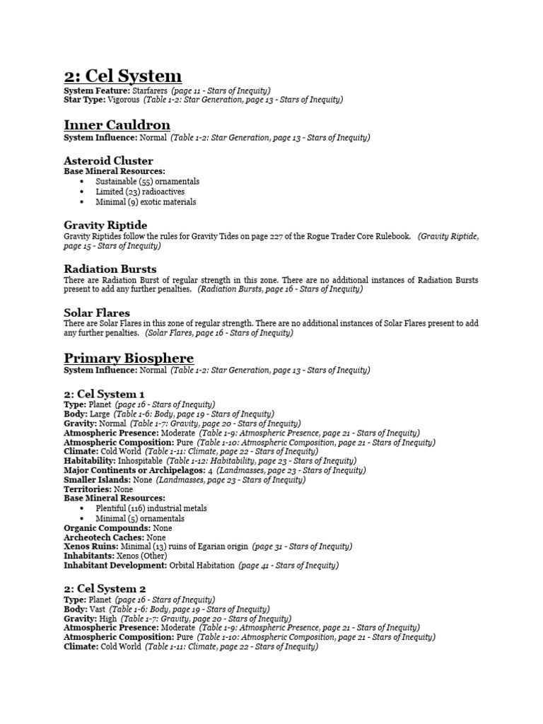 2: Cel System: Inner Cauldron | PDF | Planetary Habitability | Stars