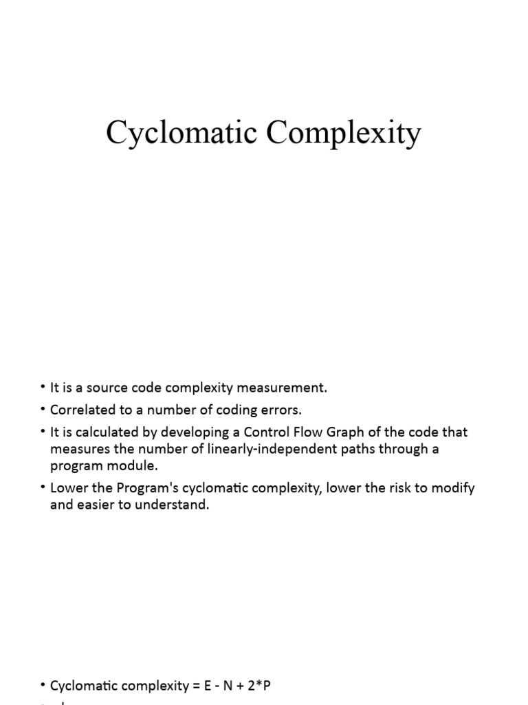 Cyclomatic Complexity | PDF Cyclomatic Complexity | PDF