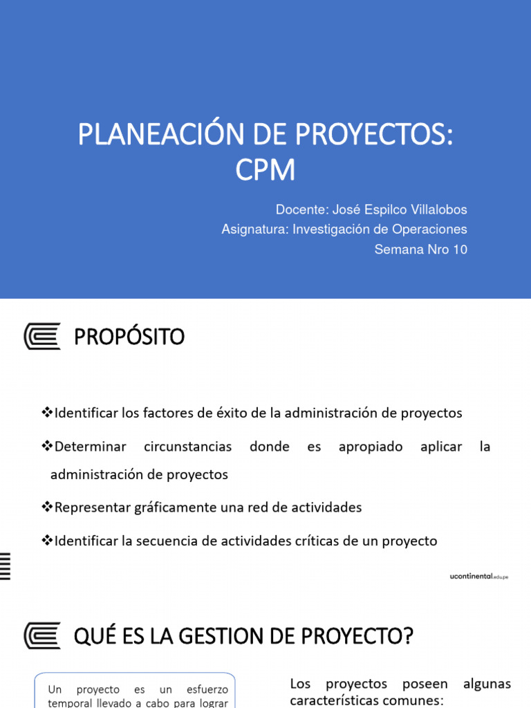 07 CPM Planeación de Proyectos | Descargar gratis PDF | Gestión de ...