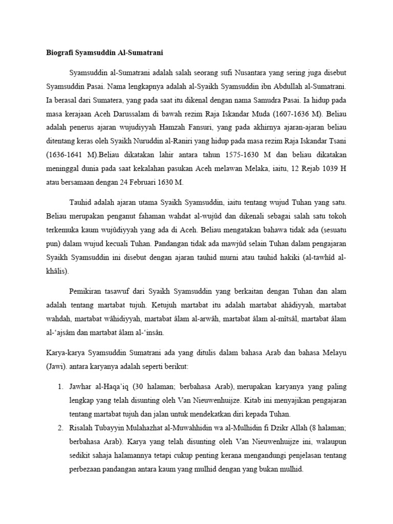 Biografi Syamsuddin | PDF