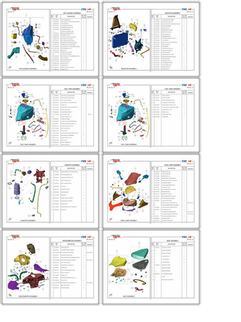 TVS Apache RR310 Parts Catalogue PDF - Royal Riderz | PDF