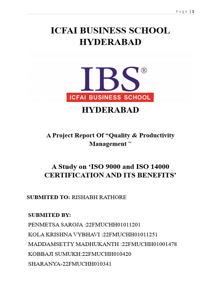 QPM Project | PDF | Performance Indicator | Iso 9000