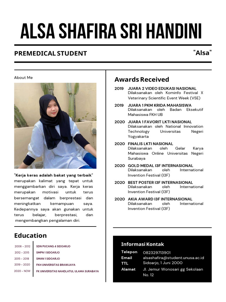 CV Alsa Shafira | PDF
