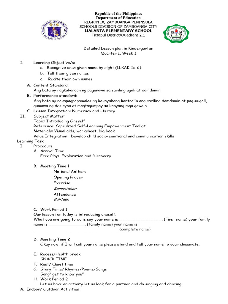 DLP Quarter 1 Week 1 S.Y 2022-2023 | PDF | Learning | Behavior Modification