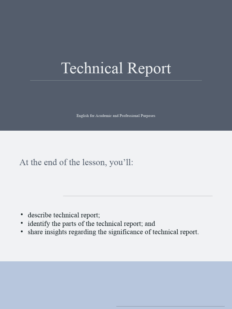 Understanding Technical Reports: Key Parts | PDF | Art