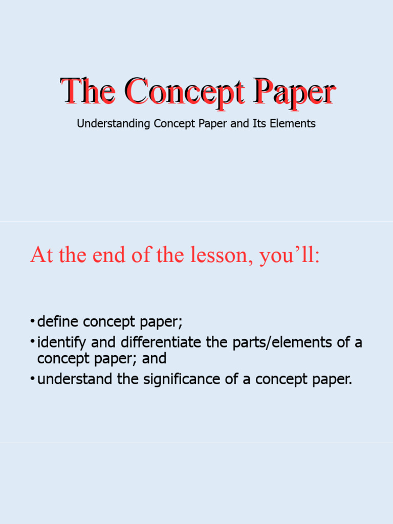 Understanding Concept Papers Explained | PDF | Career & Growth ...