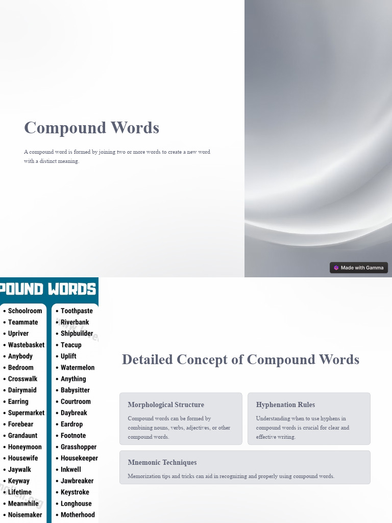 Compound Words | PDF