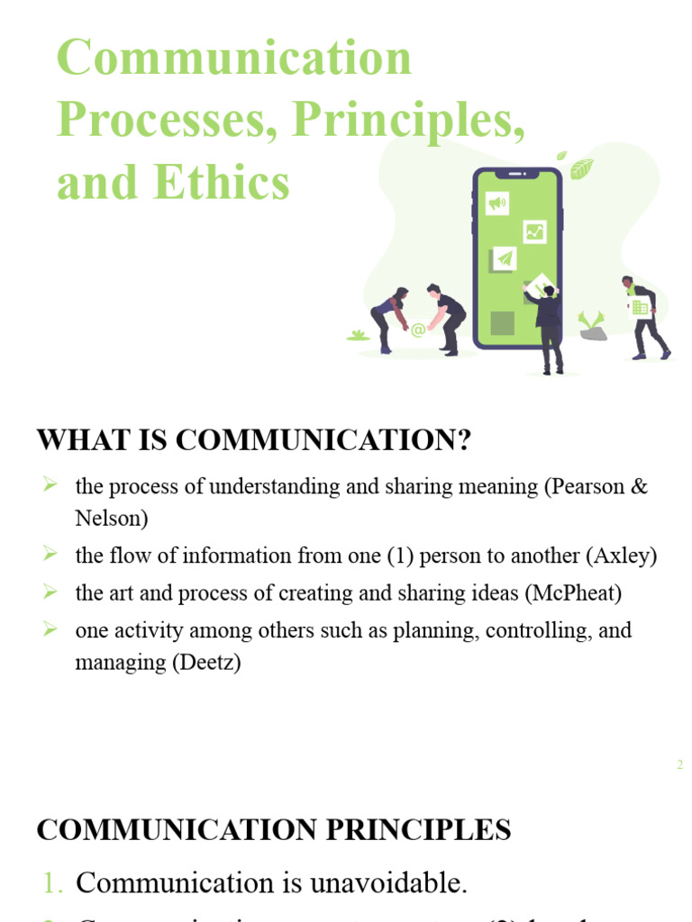 Communication Processes, Principles and Ethics | PDF | Communication | Human Communication