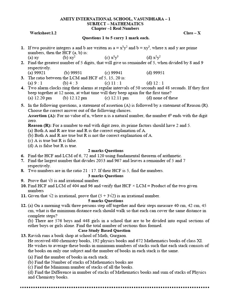 Assignment Real Numbers | PDF | Numbers | Mathematics