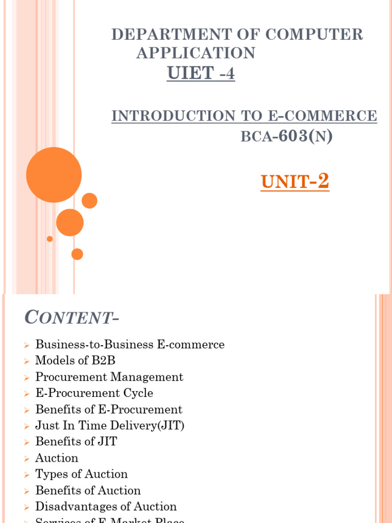 Unit2 BCA603 | PDF | Procurement | Auction