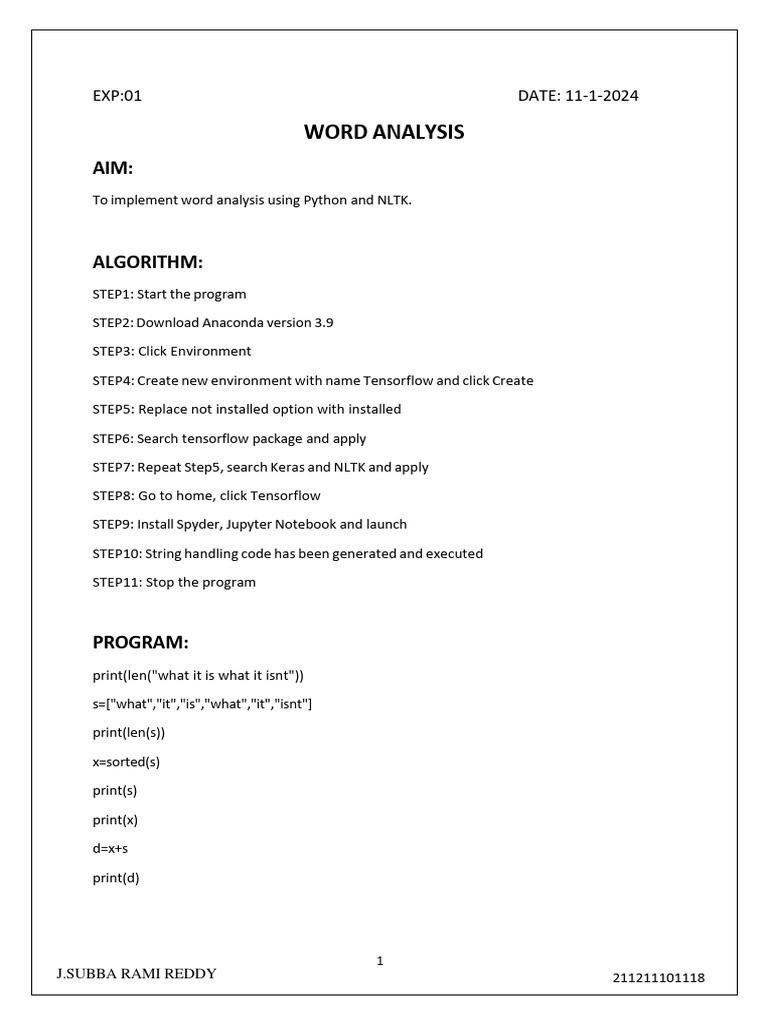 NLP Final | PDF | Python (Programming Language) | Applied Mathematics