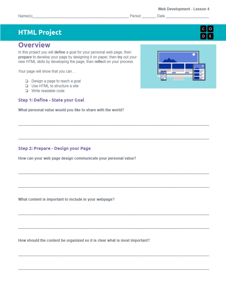 U2L04 - Project Guide - HTML Project | PDF