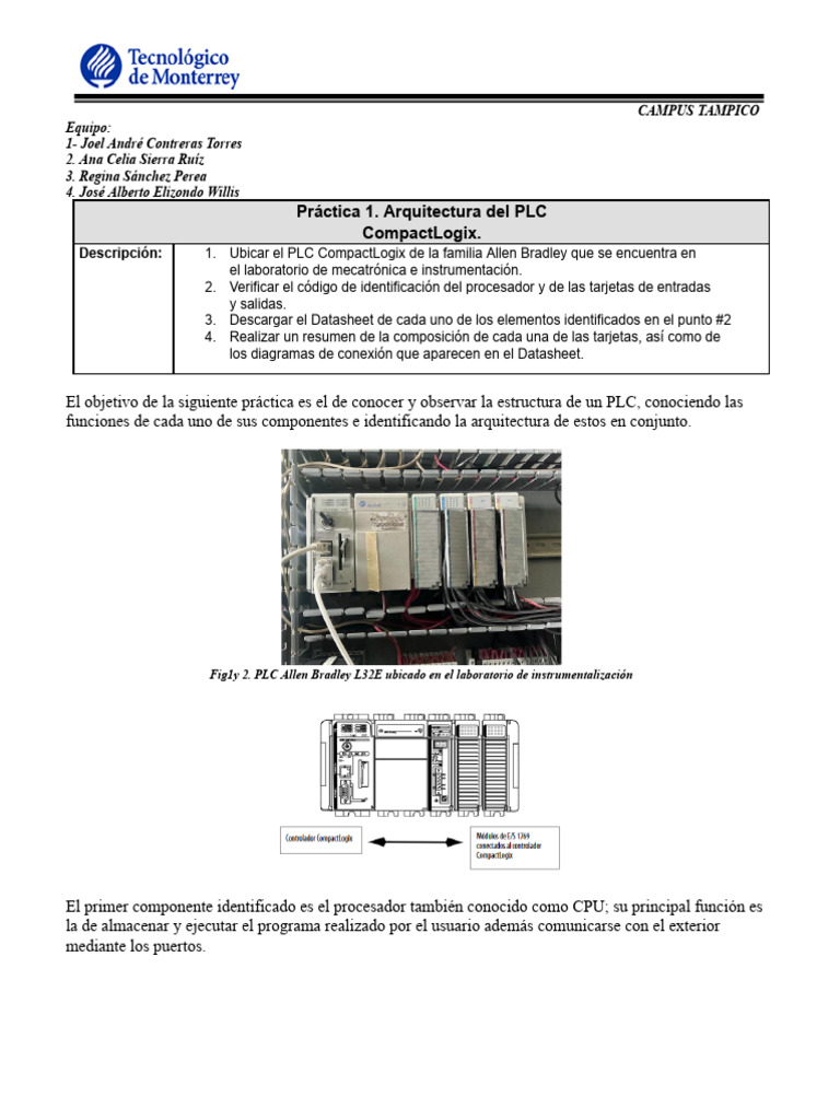 Práctica1 Arquitectura Del PLC s7-300 | PDF | Controlador lógico programable | Unidad Central de ...