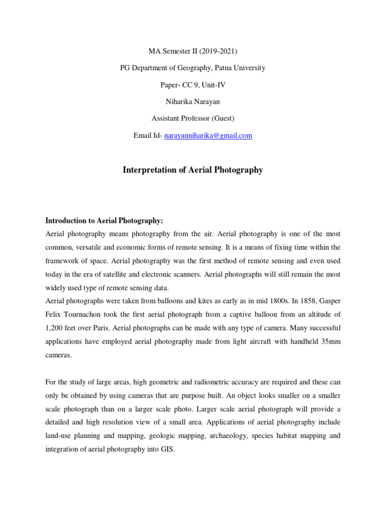 MAGeog121 | PDF | Aerial Photography | Remote Sensing