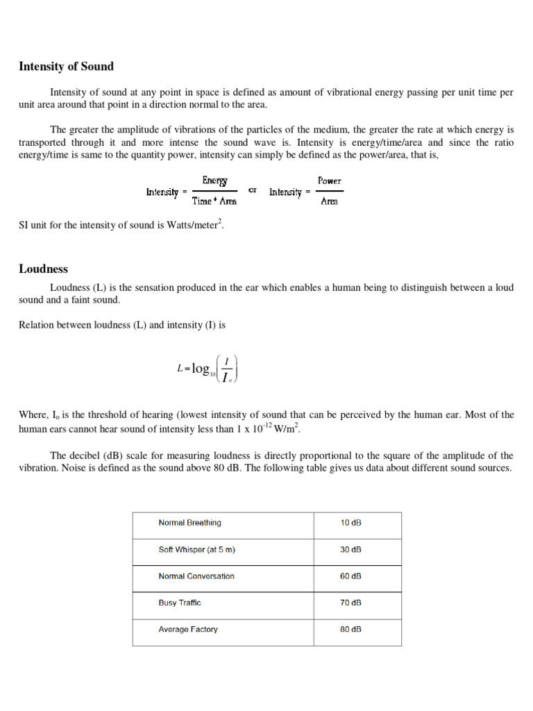 Unit 2 Part 3 Acaustic | PDF | Decibel | Sound Unit 2 Part 3 Acaustic | PDF | Decibel | Sound