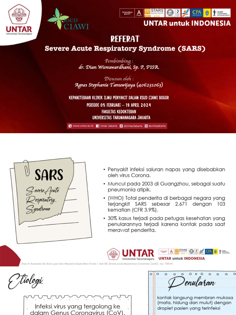 Panduan Lengkap tentang SARS dan Penanganannya | PDF