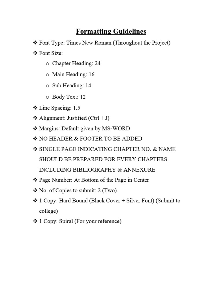 Formatting Guidelines | PDF