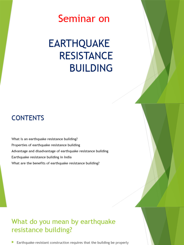 Presentation 123 | PDF | Earthquake Engineering | Earthquakes