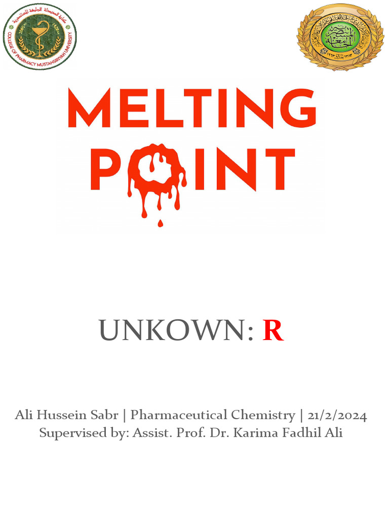 Melting Point Analysis Guide | PDF | Melting Point | Chemical Compounds