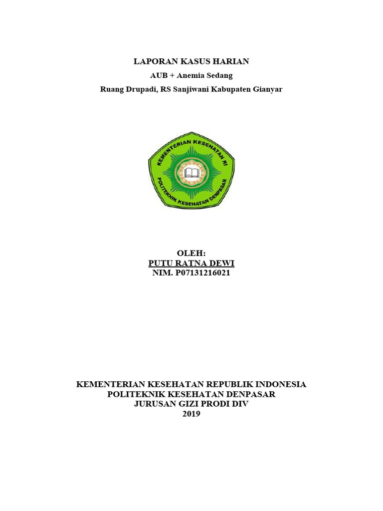 Laporan Kasus Harian 3 (Aub +anemia Sedang) | PDF