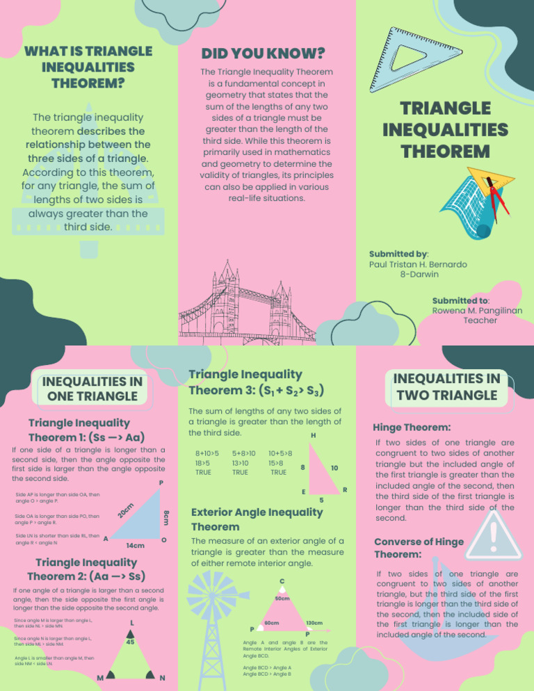 Triangular Inequalities Theorem Download Free Pdf Triangle Theorem