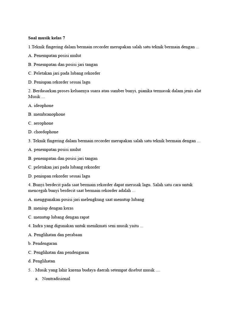 Dokumen SBD Soal | PDF | Seni & Disiplin Bahasa | Seni