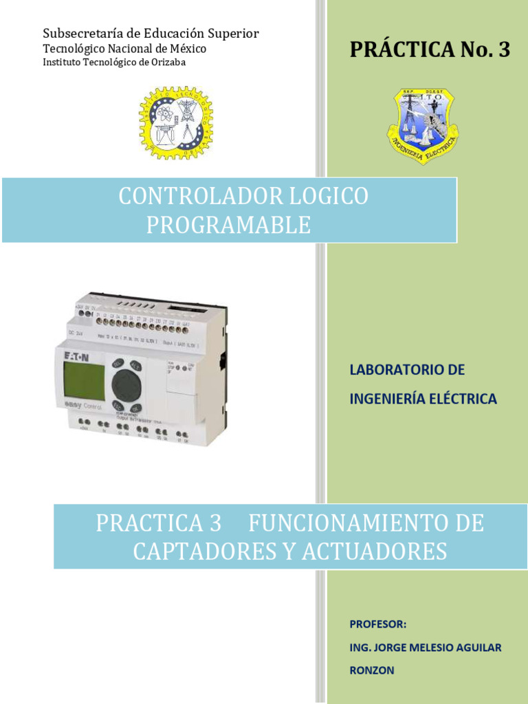 Practica 3 PLC | Descargar gratis PDF | Controlador lógico programable | Laboratorios