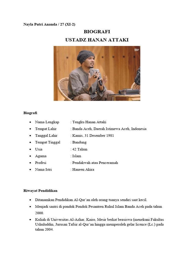 Nayla Putri Ananda (27 - Hanan Attaki) | PDF
