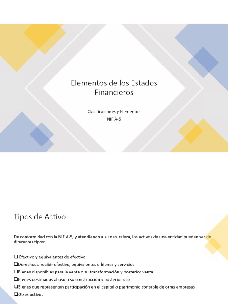Clasificacion y Elementos Del Balance General | PDF | Bancos | Contabilidad