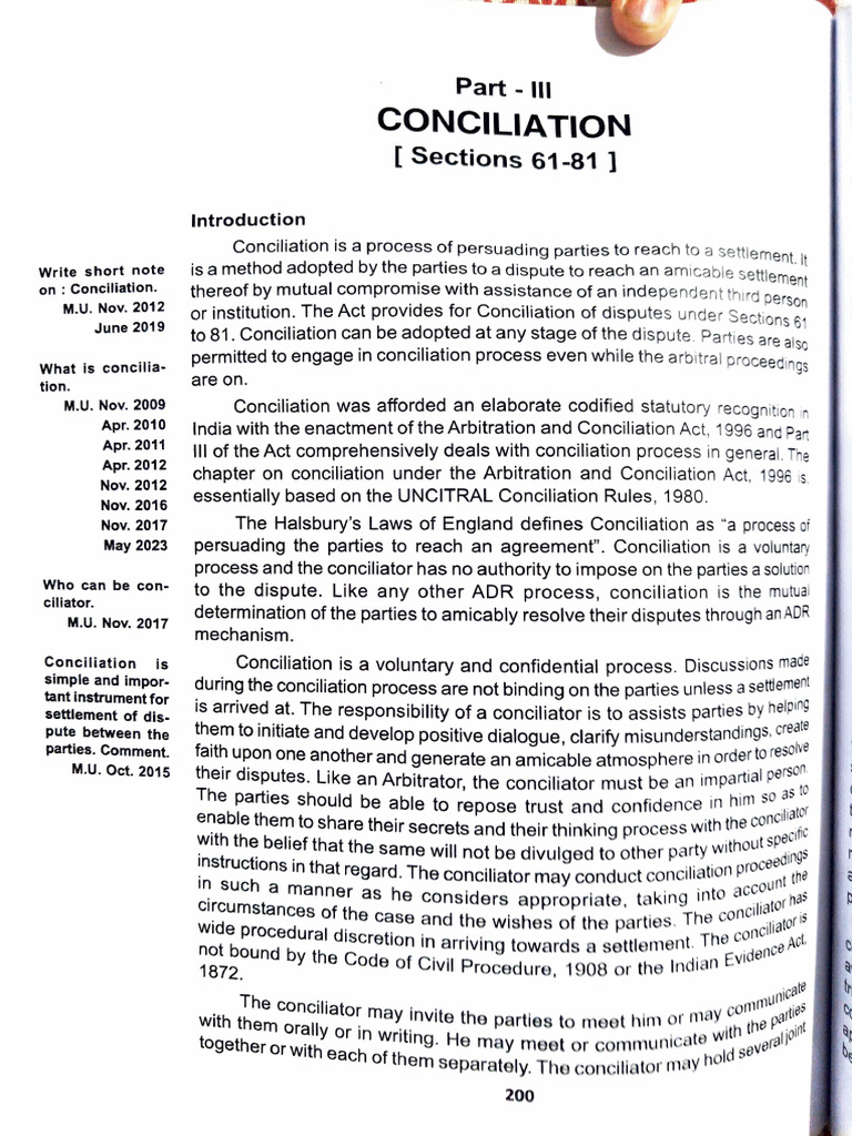 Conciliation | PDF | Arbitration | Alternative Dispute Resolution