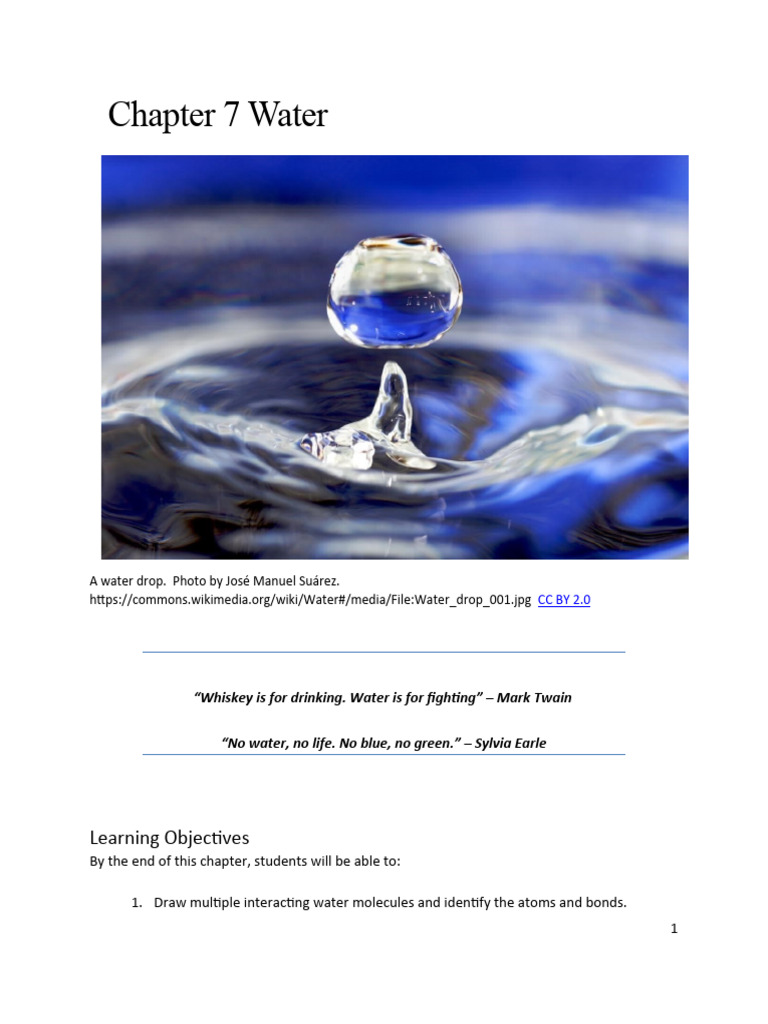 c7 Water | PDF | Water | Chemical Polarity