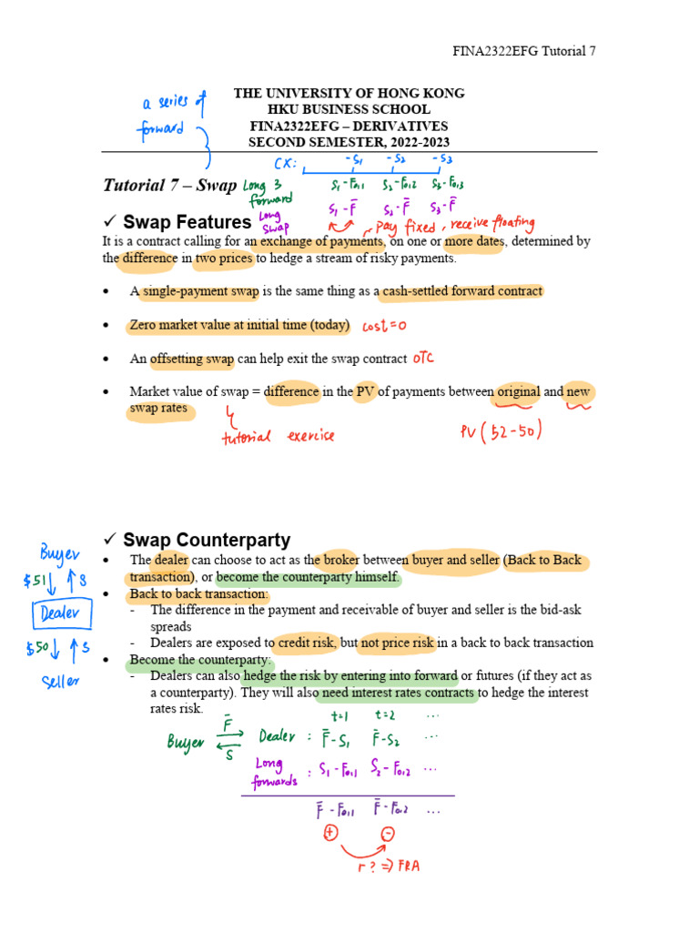 Derivatives Swap Tutorial | PDF | Swap (Finance) | Derivative (Finance)