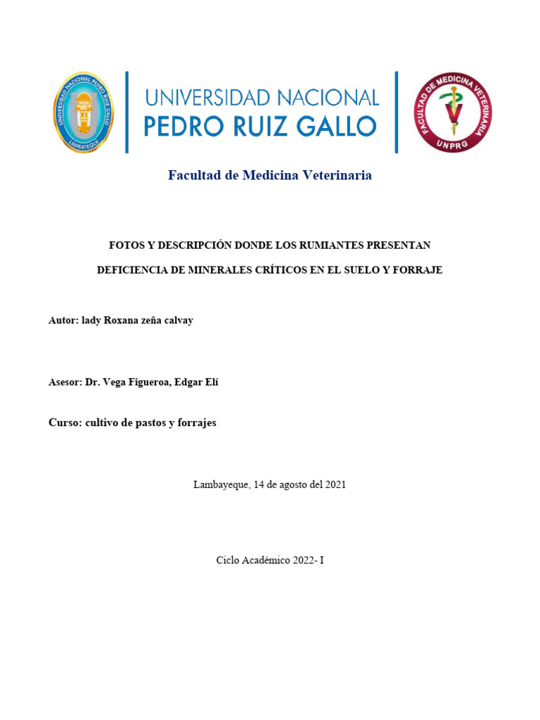 Deficiencia de Minerales Leydi | PDF | Vacas | Zinc