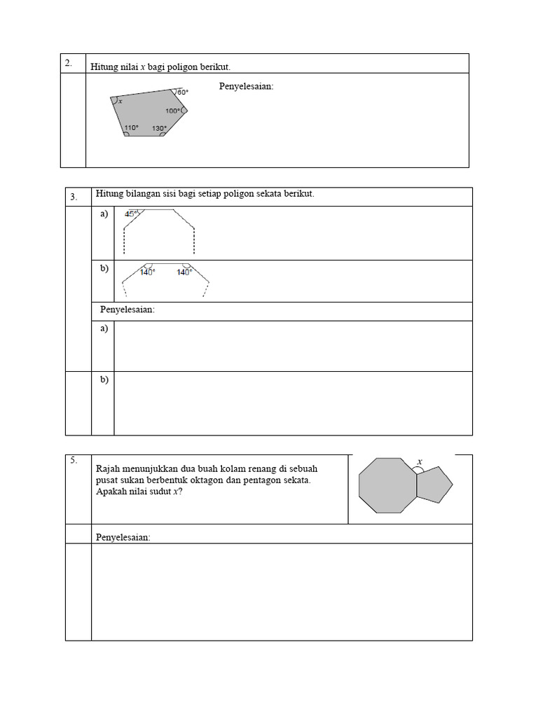 Latihan 4.2 Poligon | PDF