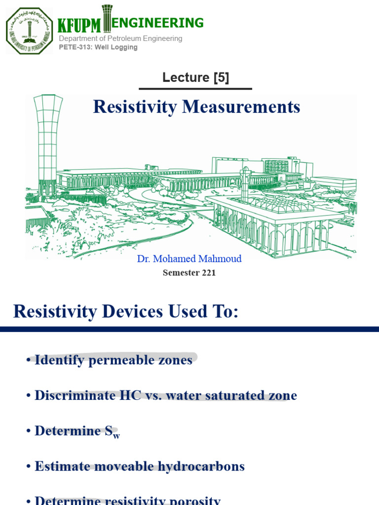 Resistivity Logging | PDF | Porosity | Electrical Resistance And Conductance