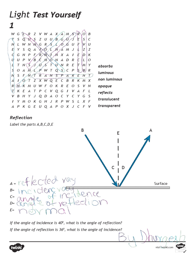 Day 1 - Reflection Worksheet | PDF