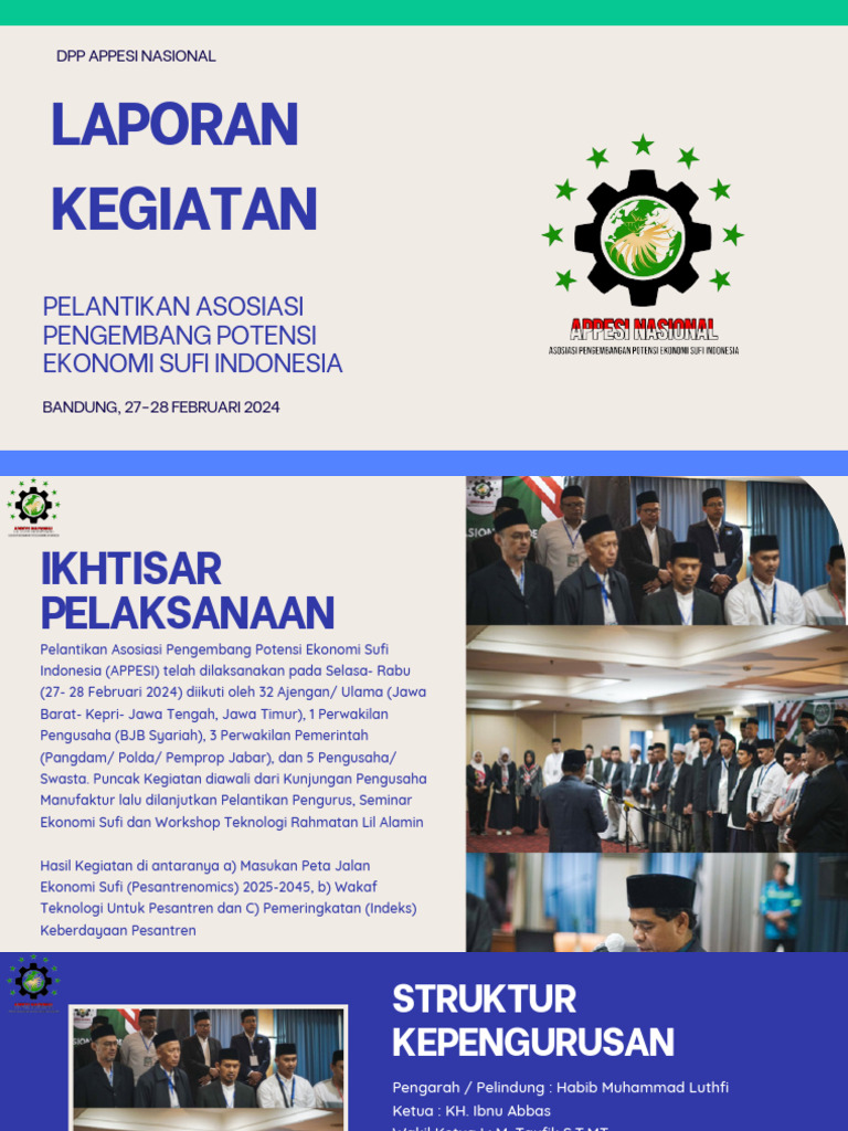 Laporan Kegiatan Asosiasi Pelaku Ekonomi Sufi Dan Pesantren | PDF Laporan Kegiatan Asosiasi Pelaku Ekonomi Sufi Dan Pesantren | PDF
