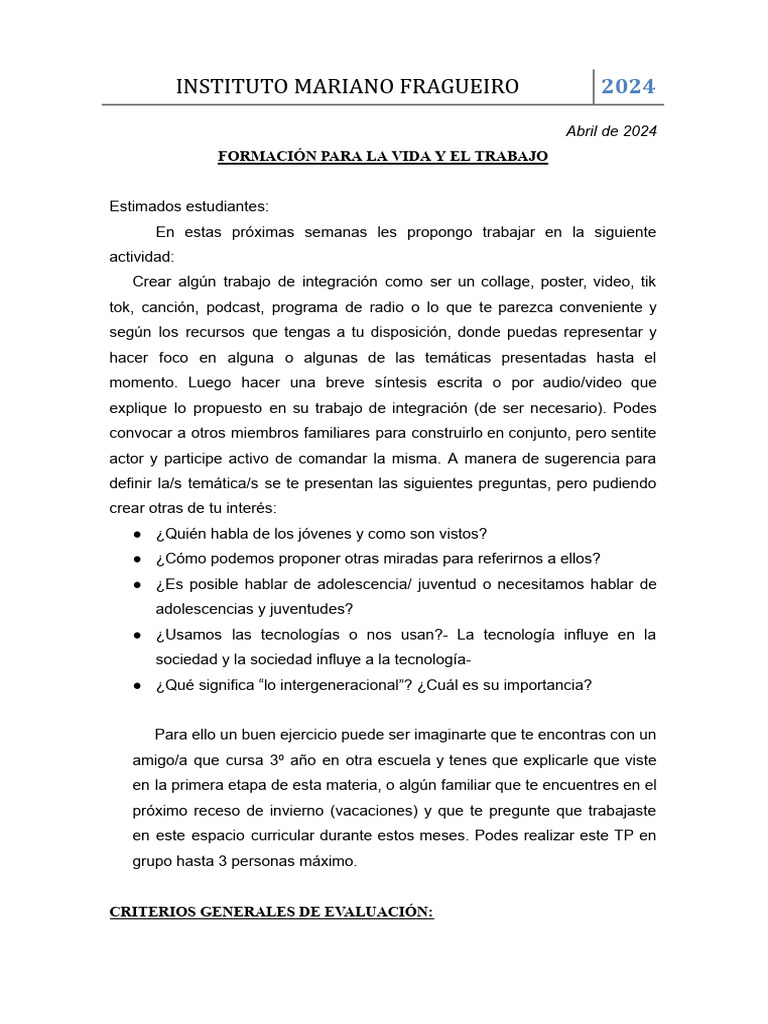 TP 5 de Integraci-N - 3 | PDF