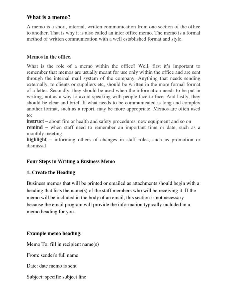 CSS - Memo Writing. | PDF | Memorandum | Communication