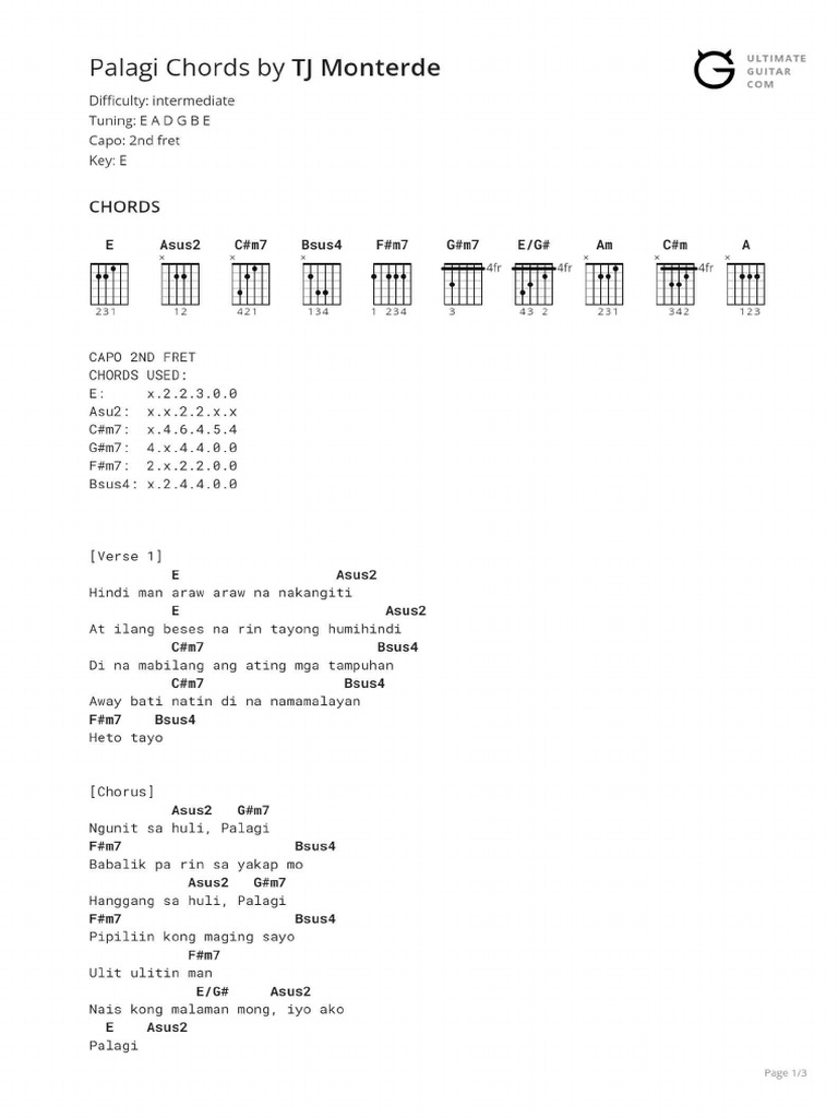 Palagi Chords | PDF